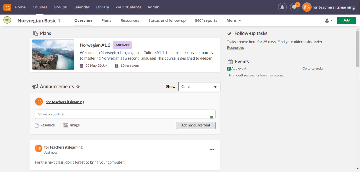 Product update: redesigned course menu